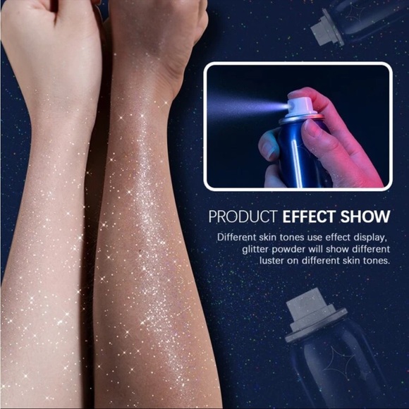 Rebellious Rose | Makeup | Temporary Glitter Spray Body Shimmery Spray ...